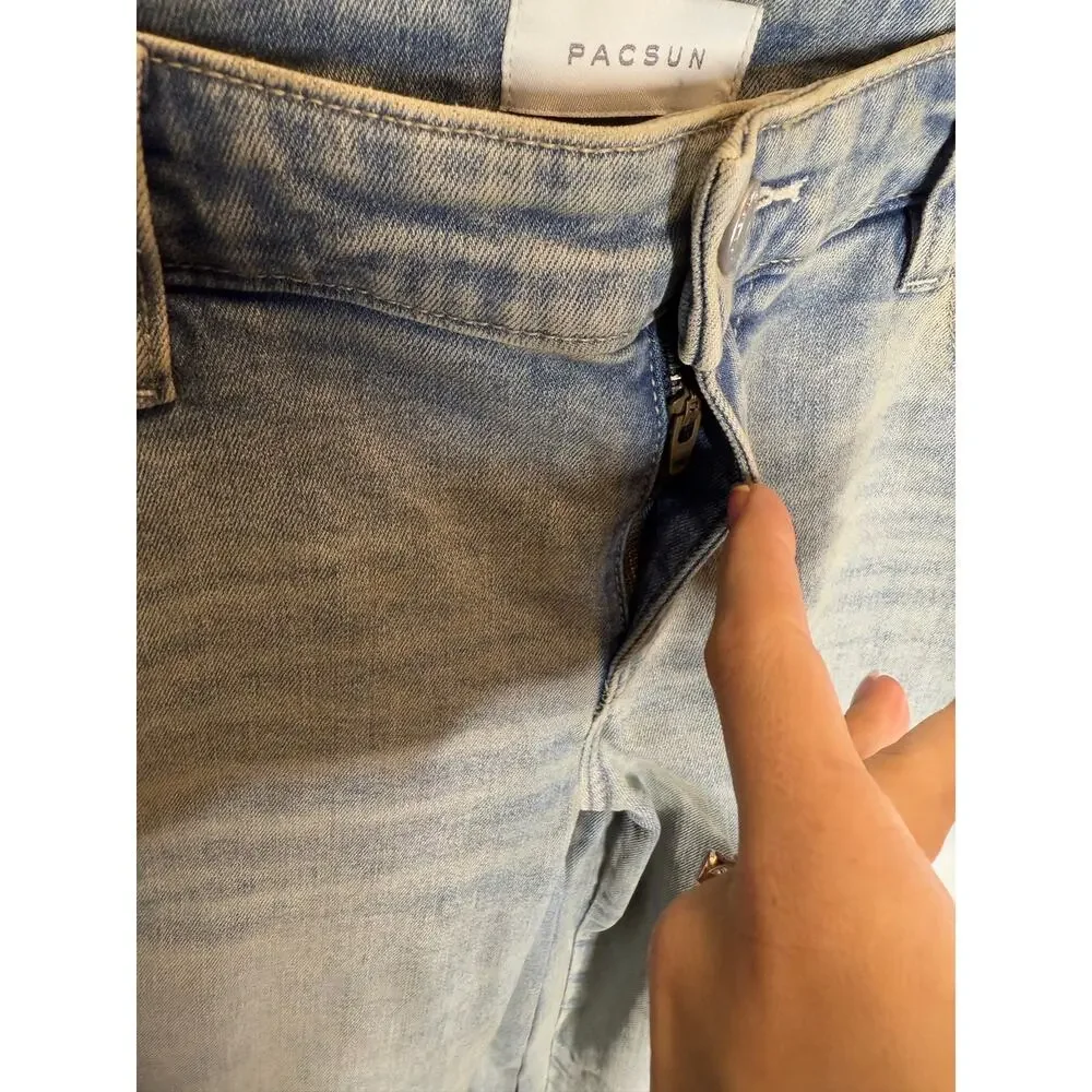 PacSun | Jeans | Pacsun Jeans Wide Leg Curvy Baggy Low Rise Light Grey ...